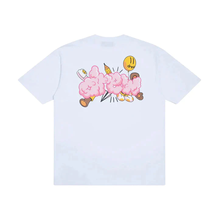 Drew House Doodle Joy Ss Tee White